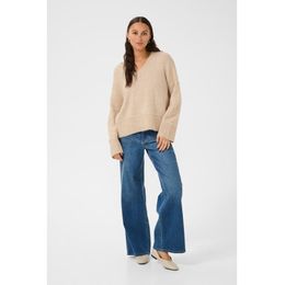 Kaffe Strickpullover KAfridana Baggy fit in Feather Gray Melange | Gr.: XS