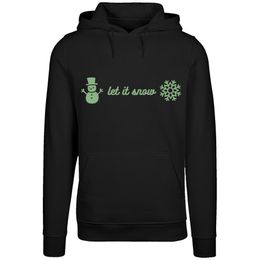 F4NT4STIC Hoodie Weihnachten let it snow in schwarz | Gr.: L