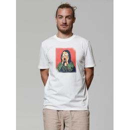 wat? Apparel T-Shirt Mona Lisa Scream in Off White | Gr.: 58
