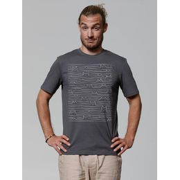 wat? Apparel T-Shirt Doodle Cats in Grau | Gr.: 60