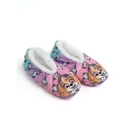 PAW PATROL Ballerinas Homesocks ABS Winter Hausschuhe gef&uuml;ttert in pink | Gr.: 23-26