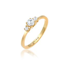 Elli Ring 925 Sterling Silber in Gold | Gr.: 52