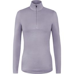 Normani Outdoor Sports Damen Merino Langarm mit 1/4 Zipper Launceston in Lila | Gr.: XS