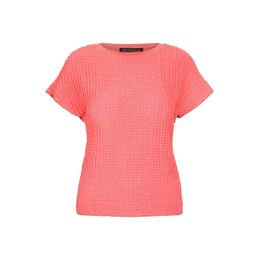 Betty Barclay Strukturshirt mit U-Boot-Ausschnitt in Hot Coral | Gr.: 38