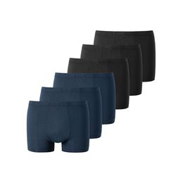 uncover by Schiesser Boxershort 6er Pack in Schwarz/Dunkelblau | Gr.: 3XL