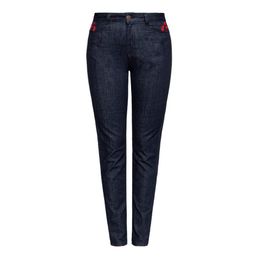 Queen Kerosin Western Jeanshose Roses in Denim | Gr.: W29/L32