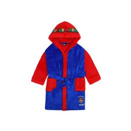Super Mario Bademantel mit Kapuze in blau | Gr.: 110