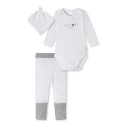 Schiesser 3tlg. Geschenkset in Grau/ Wei&szlig; | Gr.: 80