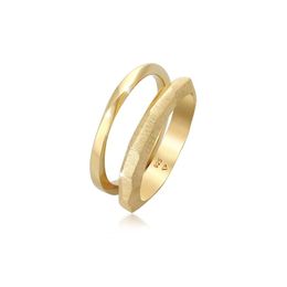 Elli Ring 925 Sterling Silber Ring Set in Gold | Gr.: 56