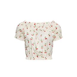 Queen Kerosin Cropped Top Cherry in offwhite | Gr.: 3XL