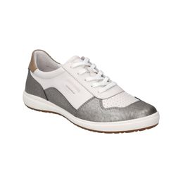 Josef Seibel Leder-Sneakers in Wei&szlig;/ Silber | Gr.: 36