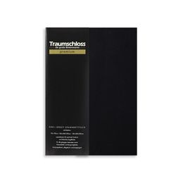 Traumschloss Premium Edel-Jersey Spannbettlaken in schwarz | Gr.: 180x200 cm - 200x220 cm
