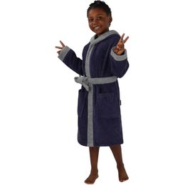 Normani Frottee Kinderbademantel aus Bio-Baumwolle in Lila | Gr.: 146/152