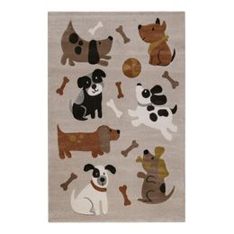 Smart Kids Kinderteppich Rocky & Friends in sand beige meliert | Gr.: 120 x 170 cm
