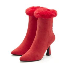 LASCANA Belle Affaire High-Heel-Stiefelette in rot | Gr.: 44