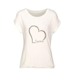 Lascana Kurzarmshirt in creme | Gr.: 36-38