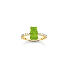 Thomas Sabo Ring Mit Goldb&auml;r Gr&uuml;n in gold, gr&uuml;n | Gr.: 54