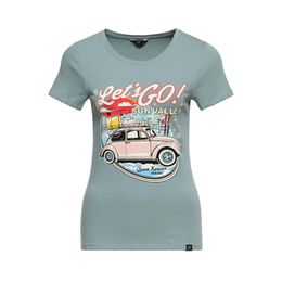Queen Kerosin T-Shirt Sun Valley in graugr&uuml;n | Gr.: XXL