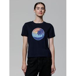 wat? Apparel T-Shirt Sunset Rainbow in Dunkelblau | Gr.: 40