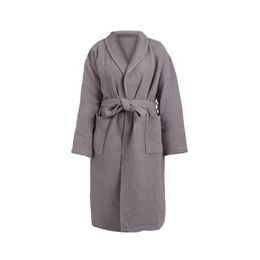 just2little Morgenmantel Waffle in Grau | Gr.: S