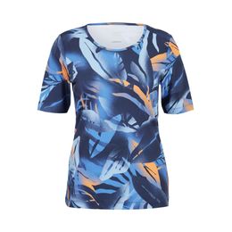 Joy Sportswear T-Shirt VERENA in blue leaf print | Gr.: 46