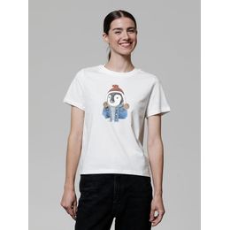 wat? Apparel T-Shirt Pinguin in Off White | Gr.: 40