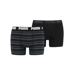 Puma Boxershorts HERITAGE STRIPE BOXER 2er Pack in 200 - black | Gr.: XL