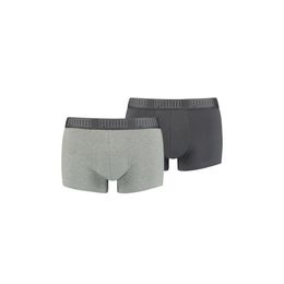 Boxershorts Puma BASIC TRUNK 2P in 008 - Dark Grey Melange / Black | Gr.: L