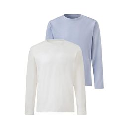 John Devin Langarmshirt in hellblau / offwhite | Gr.: 52/54