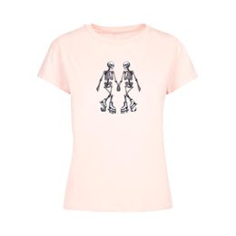 F4NT4STIC Box Tee Skelettpaar Eislaufen Valentinstagsgeschenk in pink | Gr.: L