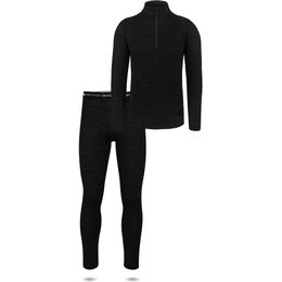 Normani Outdoor Sports Herren Merino Langarmshirt und Hose Canberra/Sydney in Schwarz | Gr.: M