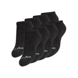 Yenita Kinder Sneaker Socken "Sport Line" 8 Paar in Schwarz | Gr.: 23-26