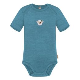 Normani Outdoor Sports Baby Merino Body Kurzarm Tauranga in Blau | Gr.: 68