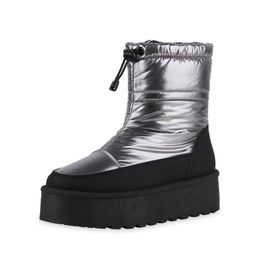 VAN HILL Winter Boots Elowen in Grau Metallic | Gr.: 40