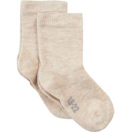 Minymo Kinder Socken "Ankle sock (2-pack)" in Beige | Gr.: 19-22