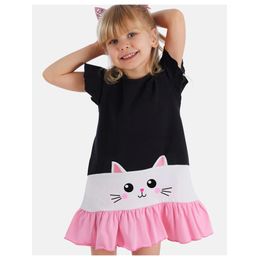 Denokids Kleid Frilled Cat in Black | Gr.: 104