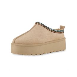 VAN HILL Pantoffeln Grace in Khaki | Gr.: 37