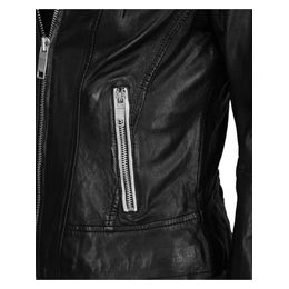 Maze Lederjacke Mico in schwarz/wei&szlig; | Gr.: XS