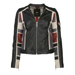 Maze Lederjacke Nebraska in black/navy | Gr.: XL