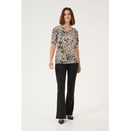 Kaffe Strickpullover KAliz Regular fit in FeatherG./Black Leopard | Gr.: XS