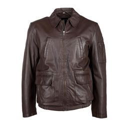 JCC Lederjacke mit verschlie&szlig;baren Brusttaschen 48033 in braun | Gr.: 58