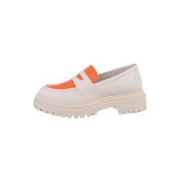 Ital-Design Halbschuh in Beige und Orange | Gr.: 40