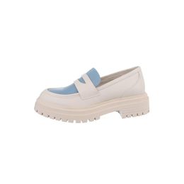 Ital-Design Halbschuh in Beige und Blau | Gr.: 37