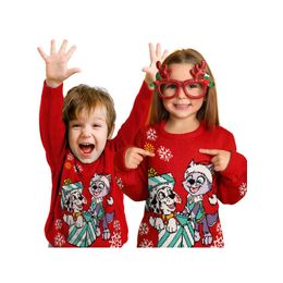 PAW PATROL Winterpullover - Marshall und Everest in rot | Gr.: 122/128