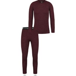 Normani Outdoor Sports Damen Merino Unterw&auml;sche-Set Mandurah/Perth in Rot | Gr.: XL