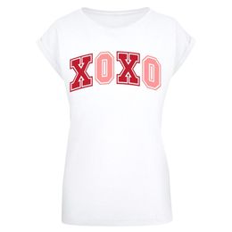 F4NT4STIC T-Shirt xoxo Varsity College Valentinstag in wei&szlig; | Gr.: L