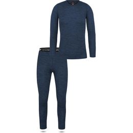 Normani Outdoor Sports Damen Merino Unterw&auml;sche-Set Mandurah/Perth in Navy | Gr.: XS