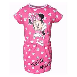 Sommerkleid Disney Minnie Mouse mit Glitzer in Pink | Gr.: 128