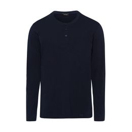 Hanro Longsleeve Living Shirts mit Knopfleiste in deep navy | Gr.: L