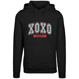 F4NT4STIC Hoodie XOXO University Valentinstag in schwarz | Gr.: XL